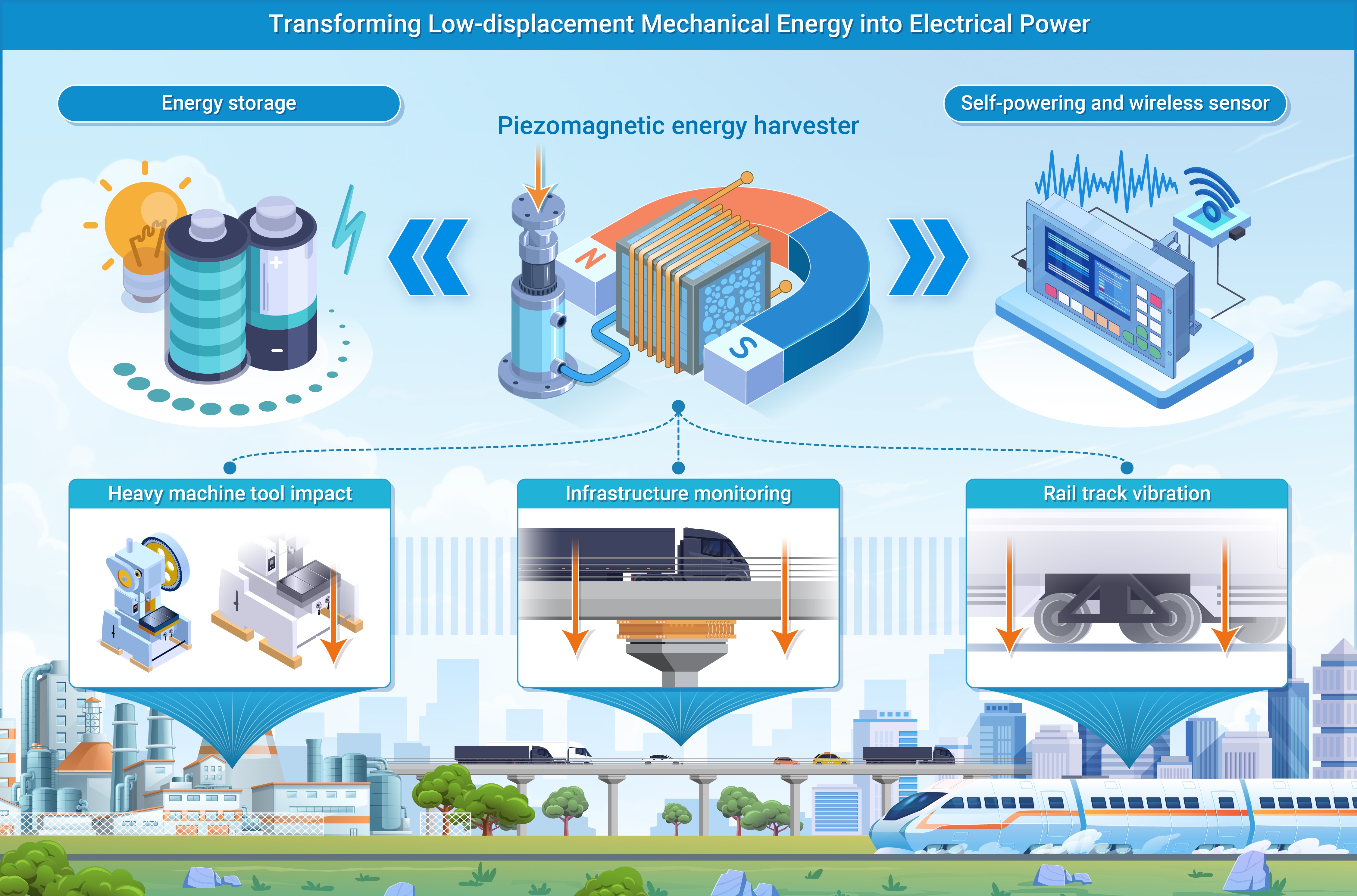 Small-displacement mechanical energy harvesting through magnetic phase ...