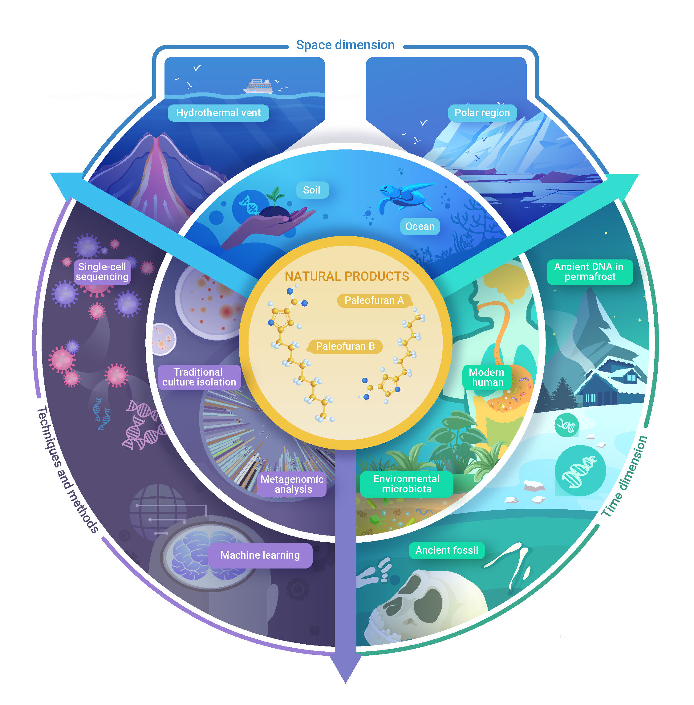 Microbial resource mining from ancient biofilms
